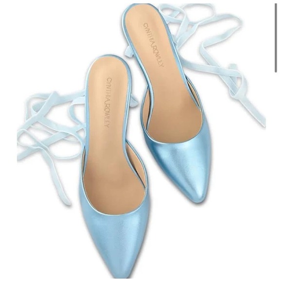 Cynthia Rowley | Shoes | Cynthia Rowley Womens Metallic Ribbon Wedge ...